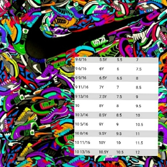 Nike | Shoes | Nike Shoe Size Conversion Chart | Poshmark